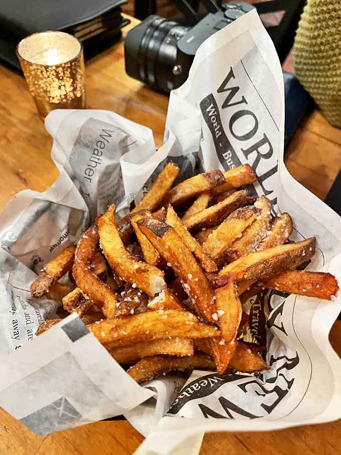 These golden, crispy truffle fries with Parmesan and roasted garlic aioli are the reason people write love letters to food on the internet.