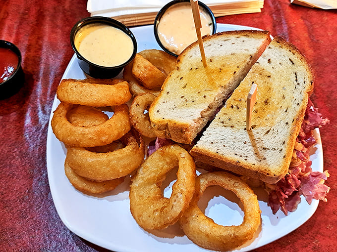 Sandwich nirvana! This Reuben isn't just lunch, it's a religious experience with corned beef so tender it practically whispers your name.