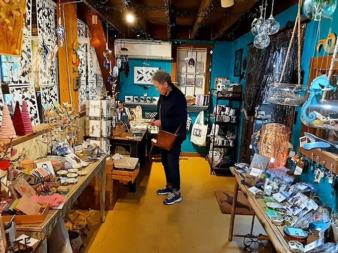 Treasures await curious shoppers in this cozy nook where handcrafted jewelry and coastal-inspired gifts tell stories of artisan dedication.