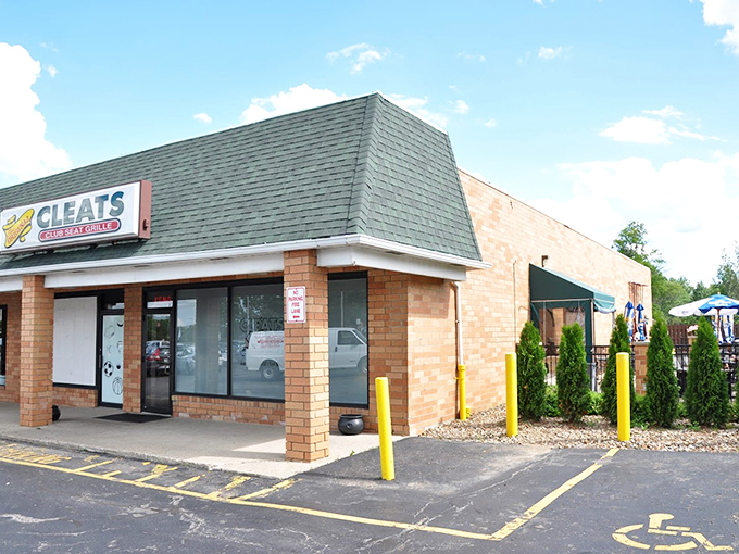 Cleats Club Seat Grille (North Royalton)] Home of the legendary "Galley Boy" burger. It's so big, it might just need its own area code! 