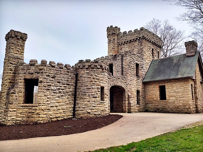 Unfinished symphony in stone. This picturesque ruin in the woods is like a 3D jigsaw puzzle waiting to be completed.