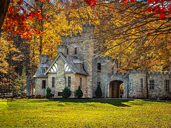 Who needs a roof when you've got imagination? This open-air castle invites visitors to fill in the blanks with their own fairy tales.
