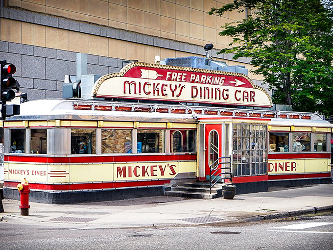 Step into a time machine disguised as a diner. Mickey's serves up nostalgia with a side of crispy-edged pancake perfection.