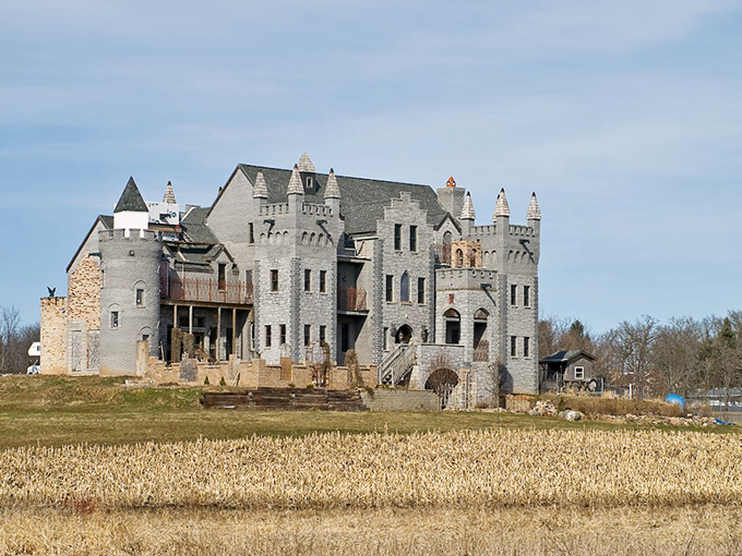 This stone fortress looks ready to withstand a siege &ndash; or at least a rowdy Renaissance fair. Bonus points if you spot any ravens.