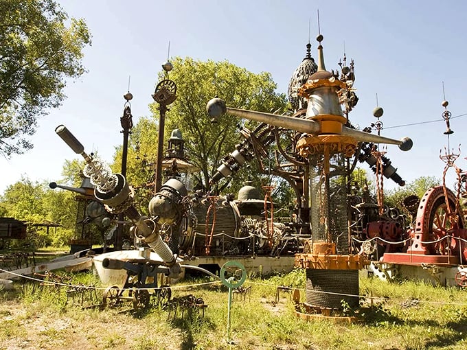 Part steampunk fantasy, part scrapyard sculpture, this North Freedom oddity is Wisconsin's answer to Mad Max's playground.