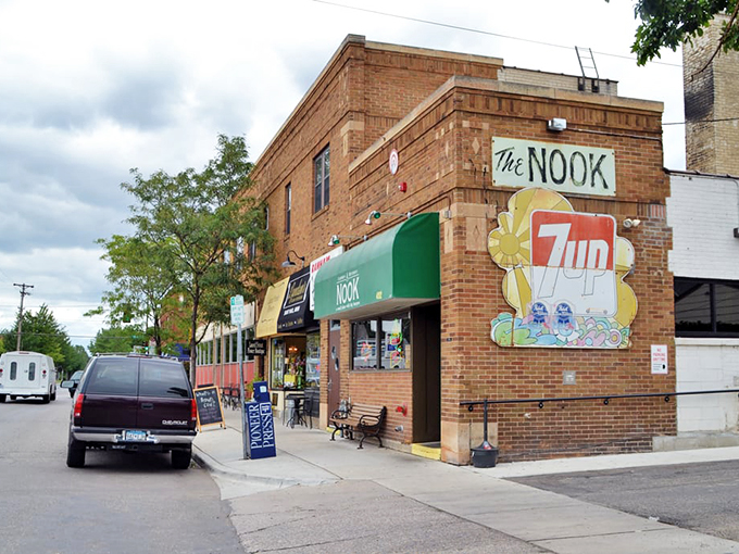 Part burger joint, part time capsule. The neon glow and sports memorabilia create the perfect backdrop for beefy, cheesy perfection.