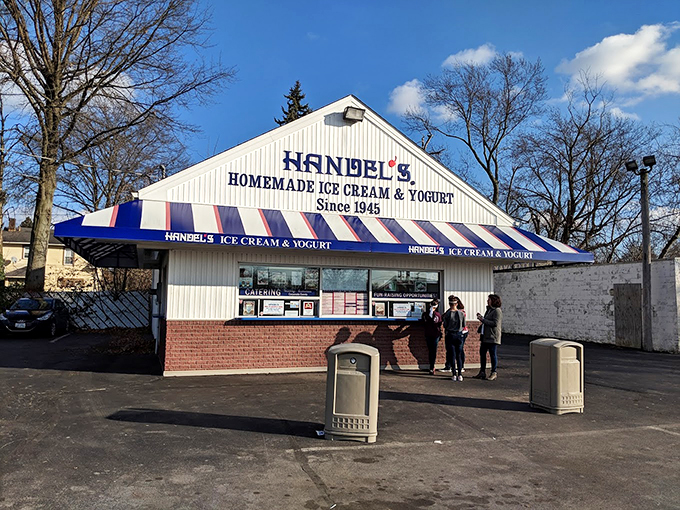 Who needs a time machine when you've got Handel's? This Youngstown treasure is like a portal to simpler times, where the biggest worry was brain freeze. With its no-nonsense exterior and heavenly scoops, it's the perfect spot for making memories &ndash; or reliving old ones. Nostalgia never tasted so good!