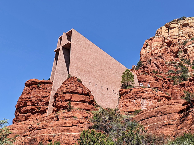 Who needs a stairway to heaven when you've got an elevator to enlightenment? This chapel's design is divine intervention in architecture.
