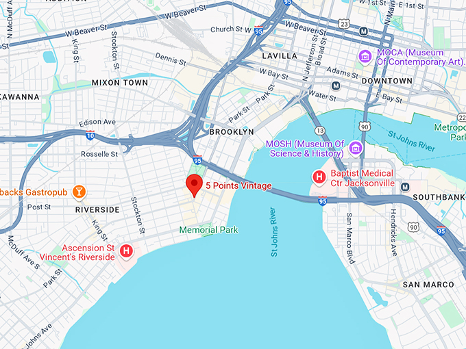 5 points vintage 10 map