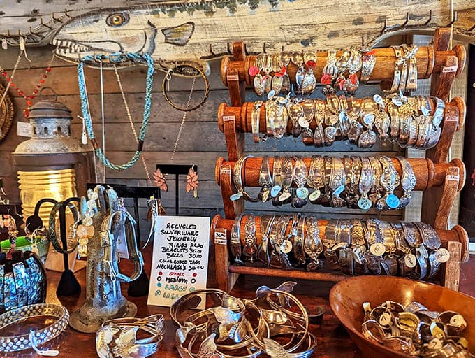 Handcrafted treasures from recycled sea glass and salvaged materials showcase the artistic spirit that has always thrived in these island waters.