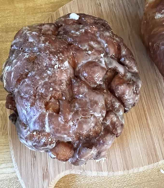 That apple fritter looks like it absorbed all the cinnamon-sugar goodness in Minnesota and decided to share it with you.