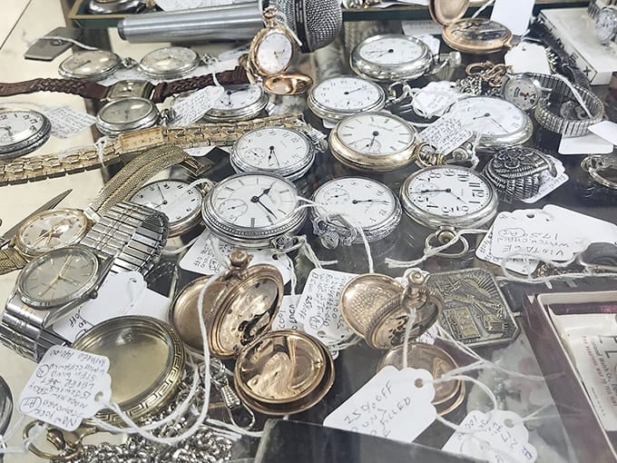 Time literally stands still in this collection of pocket watches, each one once keeping someone punctual for life's important moments.