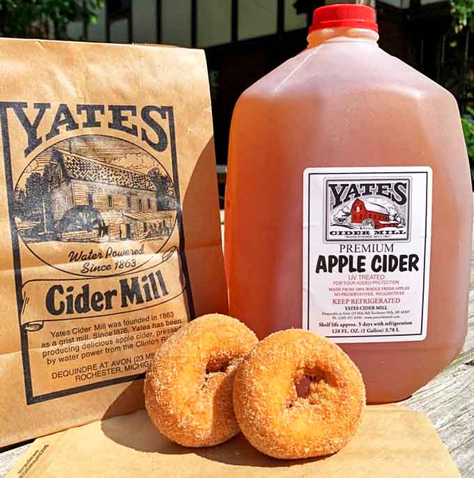 Apple Cider Product: Liquid autumn in a jug, accompanied by those famous cinnamon-sugar donuts &ndash; Michigan's most perfect pairing since Motown and dancing.