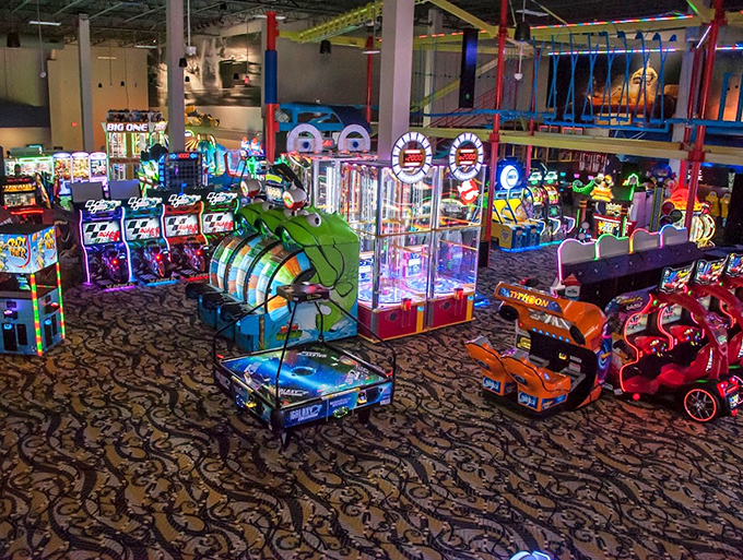 Step into a neon-soaked wonderland where your inner child and outer adult can play in perfect harmony. Sorry, no "Pac-Man fever" medication available at the counter.