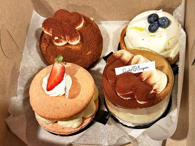 Assorted Pastries: A quartet of sweet masterpieces that would make Michelangelo weep &ndash; and then immediately ask for seconds.