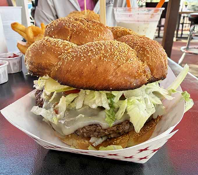 When your burger needs a sesame seed bun this substantial, you know you're in for something special and delicious.