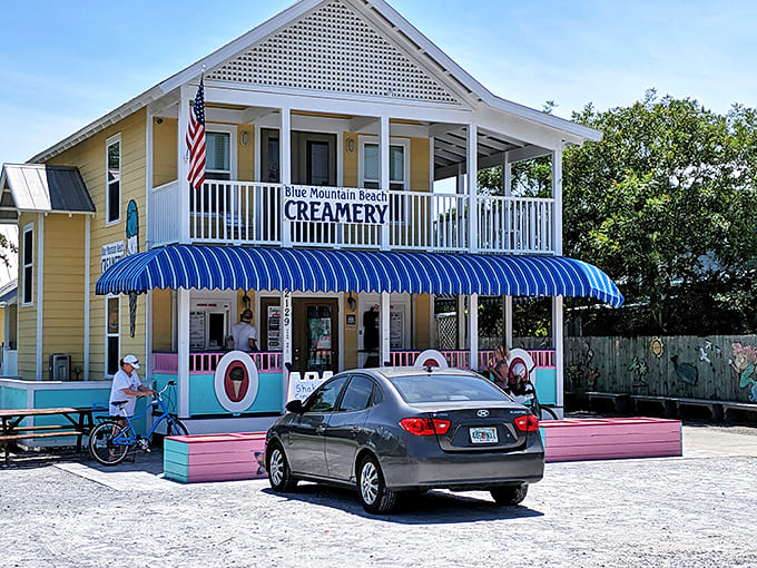 The Blue Mountain Beach Creamery stands as a beacon of sweet relief after a day of sun and surf.
