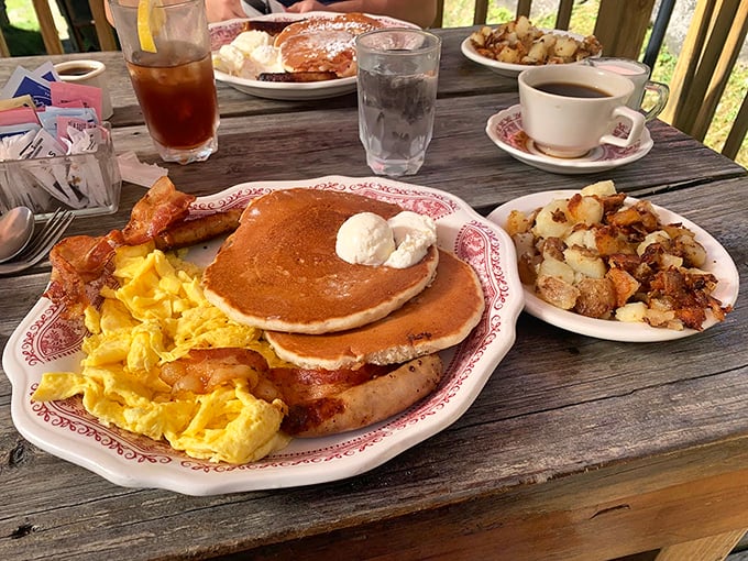 Behold, the breakfast of champions! Who needs a gold medal when you've got golden pancakes?
