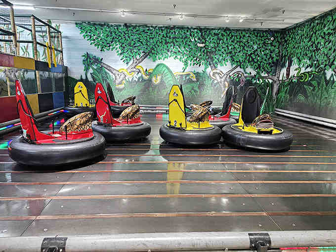 Bumper cars provide the perfect outlet for road rage &ndash; the only place where crashing is not just allowed but encouraged, all against a lush jungle backdrop.