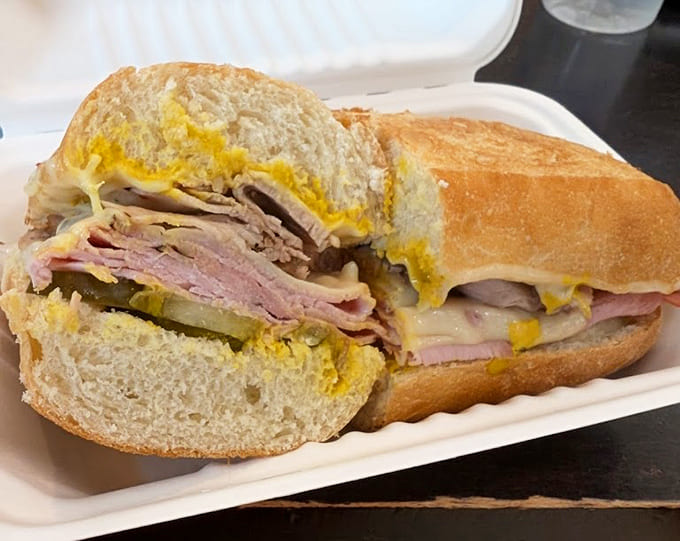 The Cuban sandwich brings a little Havana to this Italian kitchen, stacked high with ham, pork, and all the fixings.