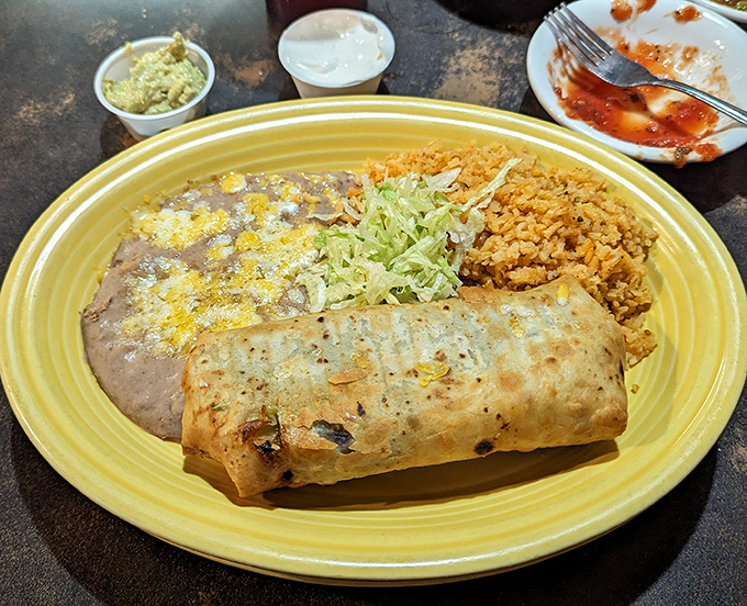 Golden-fried perfection wrapped around tender meat and those famous green chilies &ndash; a chimichanga that's worth the drive to Globe.