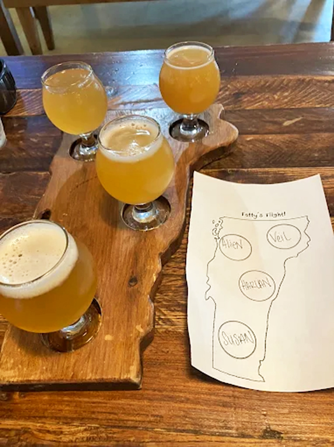 Vermont's craft beer scene shines in this flight of local brews, each one practically begging to be paired with something smoky.