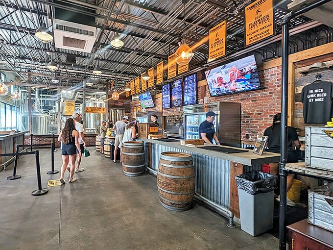 Crooked Can Brewing Company's gleaming tanks promise liquid gold, crafted with passion and served with pride.