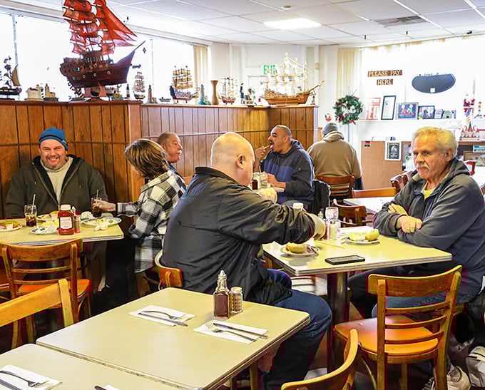 Where strangers become friends over the shared language of "mmm" and "pass the tartar sauce, please."