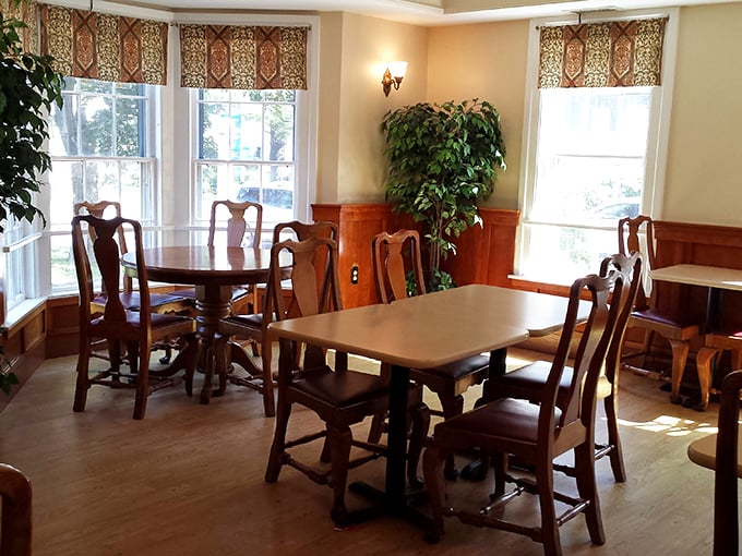 Dining in what was once someone's formal parlor &ndash; these tables have witnessed more than just Happy Meals.