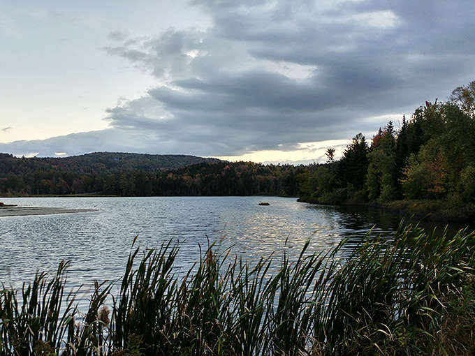 Dusk at Baker Pond turns the sky into a watercolor painting that would make Bob Ross weep with joy.