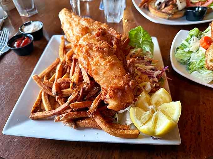 Golden, crispy fish and chips that prove Maine does seafood right, even when it's fried to perfection.