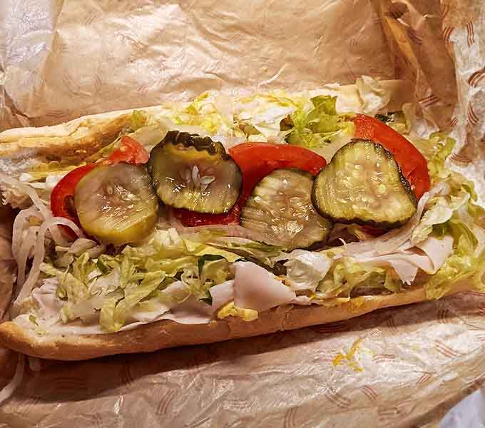 Fresh ingredients make all the difference in this turkey sub &ndash; crisp vegetables and quality meat create a sandwich worth crossing town for.