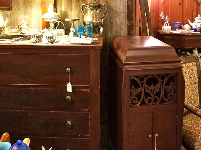 This ornate wooden cabinet with intricate carvings wasn't mass-produced in a factory &ndash; it was crafted by hands that took pride in lasting workmanship.