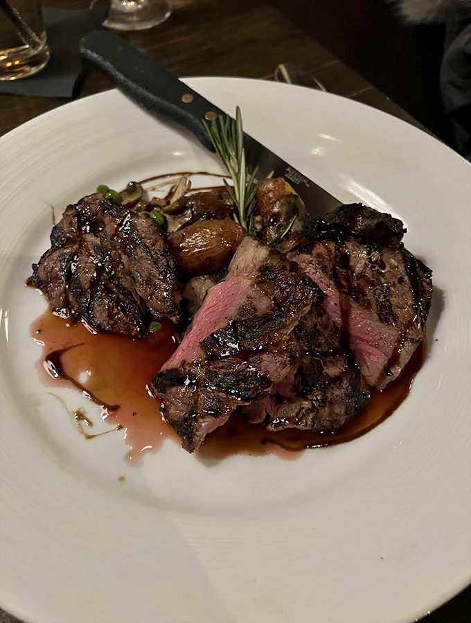 A carnivore's dream that's been kissed by fire and blessed with rosemary &ndash; this steak doesn't need a sauce, it needs a standing ovation.