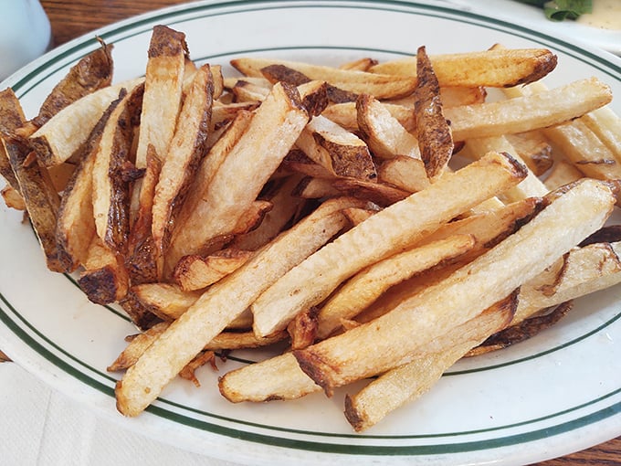 These aren't just any fries &ndash; they're hand-cut potato perfection with the ideal balance of crispy exterior and fluffy interior.