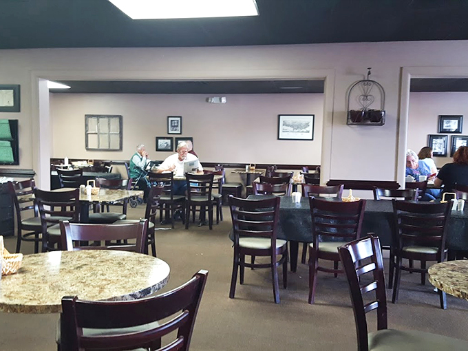 Step into a time capsule of comfort. CP Deli's interior whispers tales of satisfied customers past, present, and future.