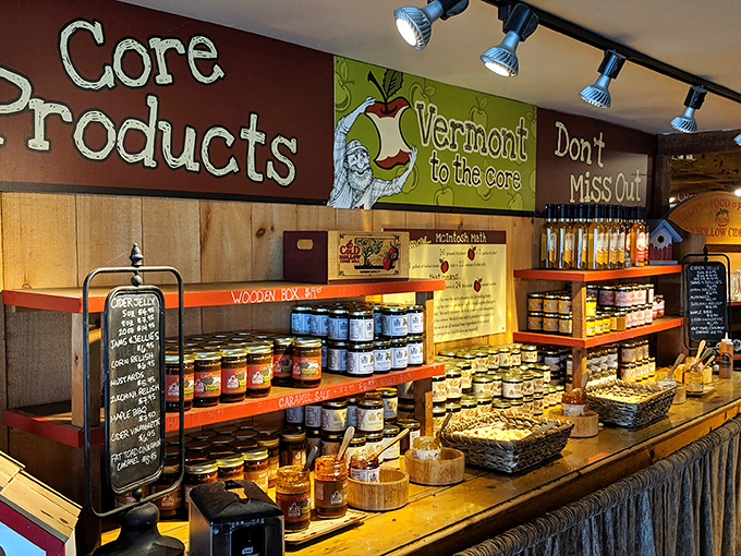 Vermont to the core &ndash; shelves lined with locally-made preserves and specialty foods that tell the story of Green Mountain craftsmanship in deliciously jarred form.