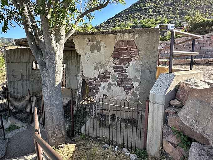 Jerome's famous Sliding Jail moved 225 feet from its original location, proving that even the town's law enforcement facilities couldn't resist the urge to relocate downhill.