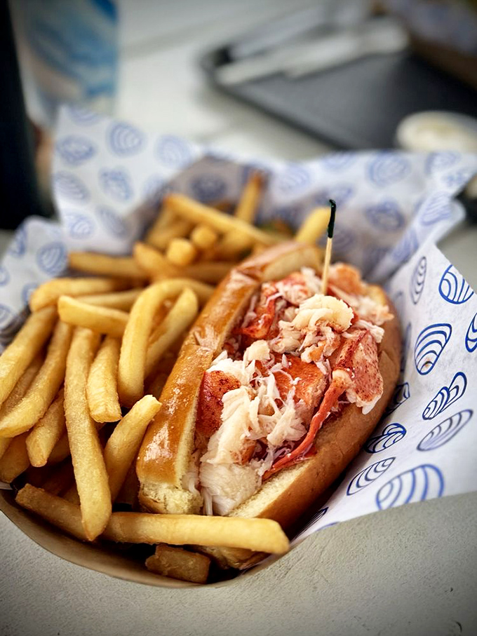 The perfect Maine lobster roll &ndash; sweet chunks of meat nestled in a toasted bun, ready to transport you straight to seafood heaven.