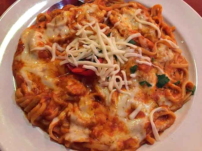 This isn't your sad cafeteria Chicken Parm; this is the real deal with perfectly melted cheese and sauce that actually tastes like tomatoes mattered.