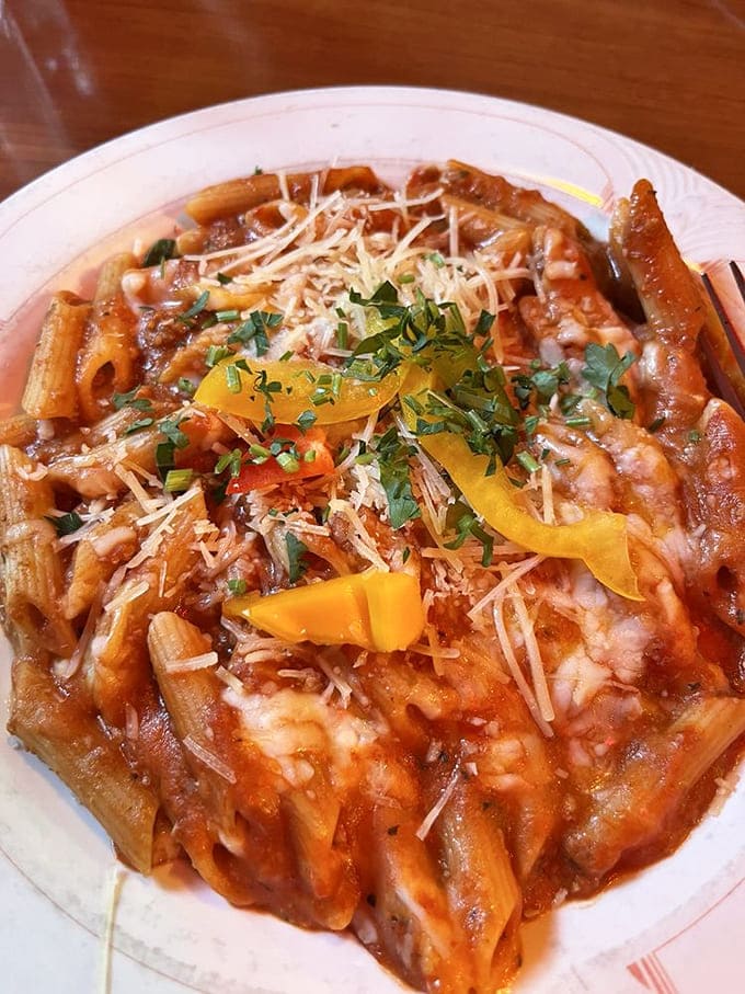 Cinco Frommagio proves that too much cheese is a myth invented by people who've never experienced this glorious baked pasta masterpiece.