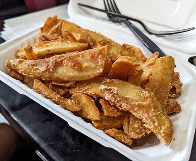 These golden, perfectly seasoned fries are the foundation for greatness, crispy outside and fluffy inside, just waiting for toppings.