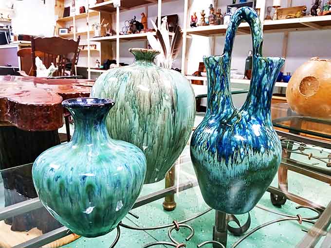 These Milano pattern vases prove that mid-century glassmakers understood color theory better than most modern designers ever will.