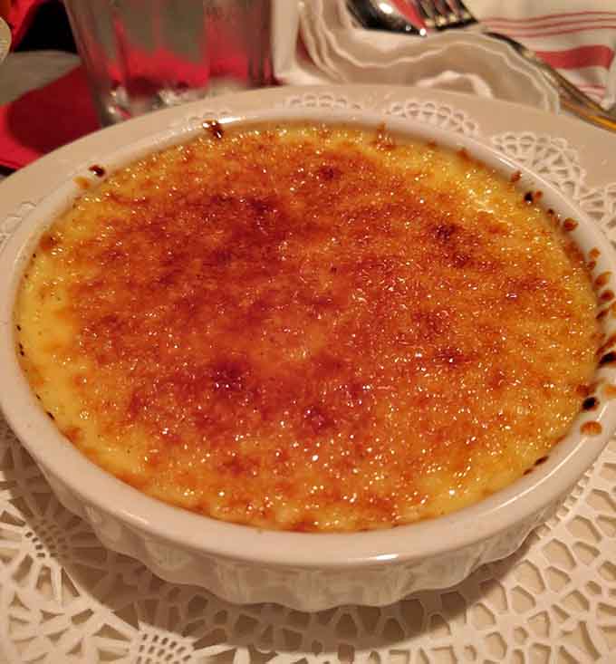 Crème brûlée with that perfect caramelized sugar crust, because every great meal deserves an equally great ending.