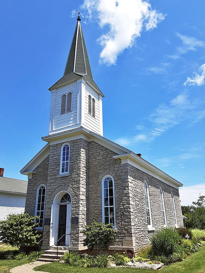 Historic stone church: Standing strong since 1866, this limestone sanctuary has witnessed countless island weddings, funerals, and Sunday best attire.