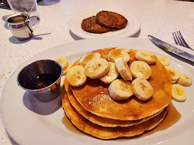 Stack attack! These fluffy discs of joy are ready to make your morning flip with happiness.
