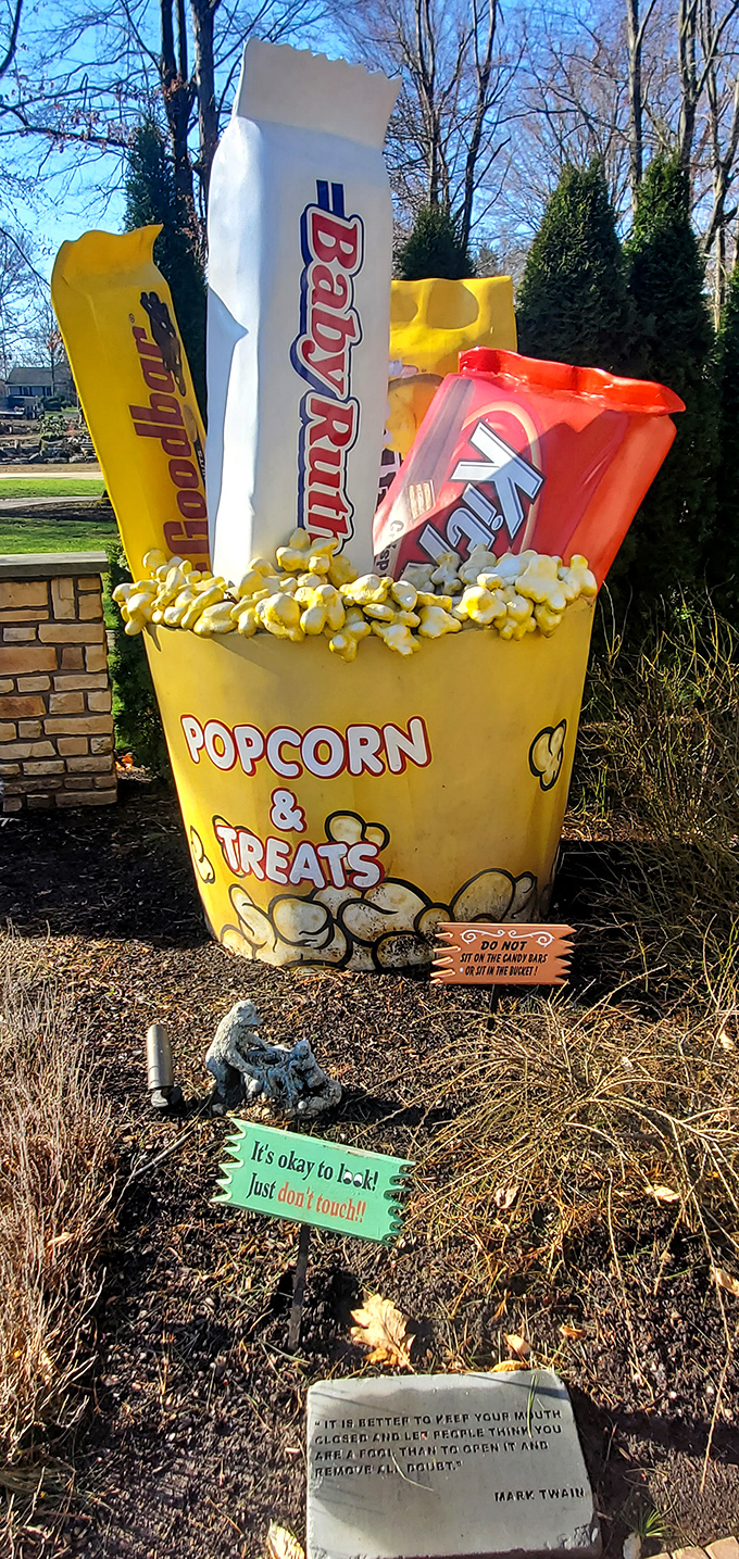 The world's most successful trick-or-treating haul, supersized! Even dentists would approve of this candy art.