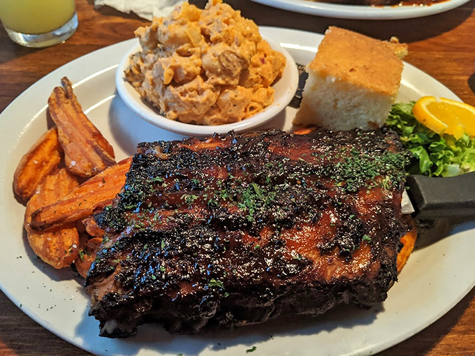 A smoky masterpiece with sweet potato wedges and creamy slaw &ndash; comfort food that makes your soul do a happy dance.