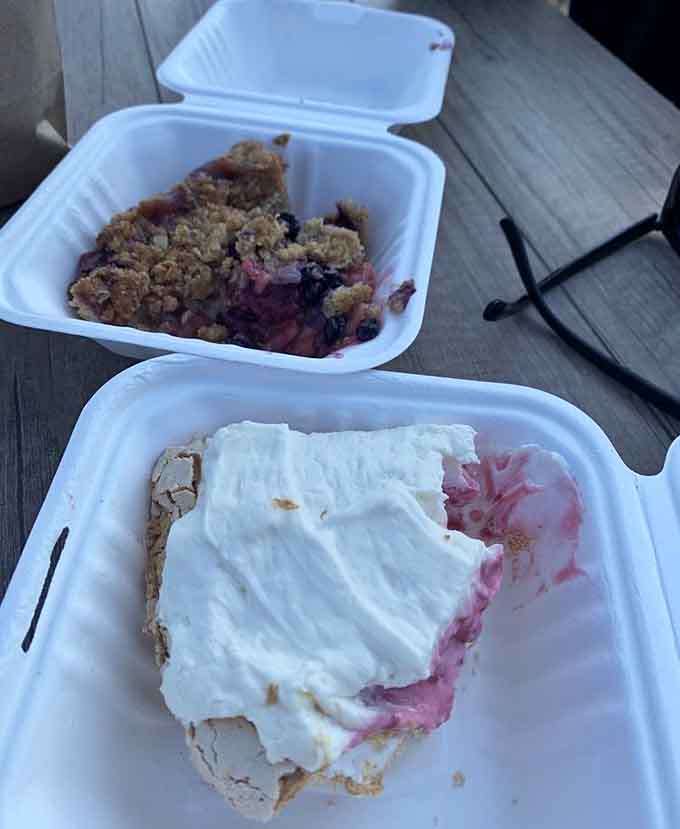 Berry crumbles that make you wonder why anyone bothers with other fruit desserts when these exist in the world.