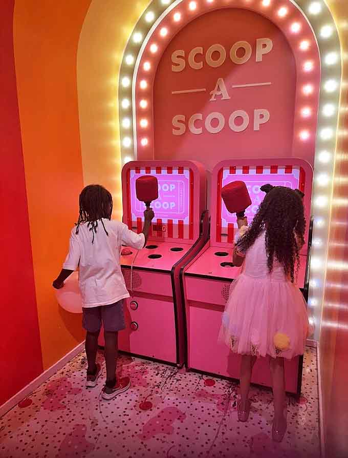 Test your ice cream scooping skills at the arcade-style "Scoop A Scoop" games, where even losing feels pretty sweet.